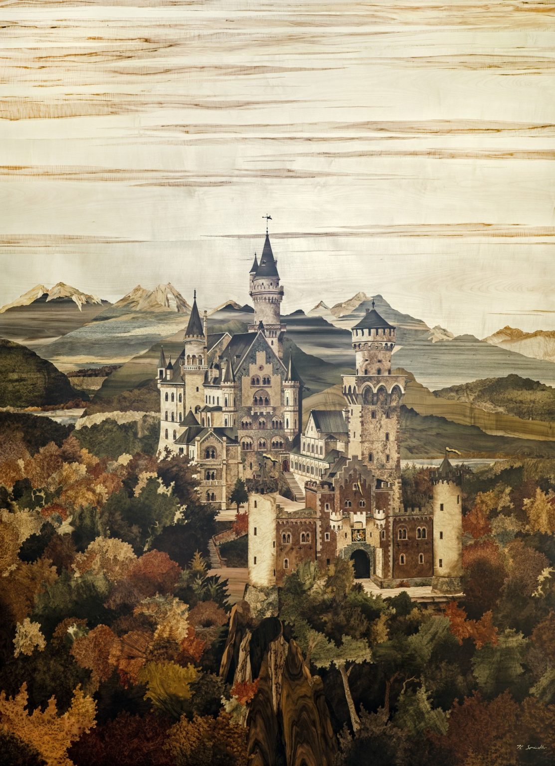 Artist Jean Charles Spindler Marquetry, Paintings for Sale, Prints
